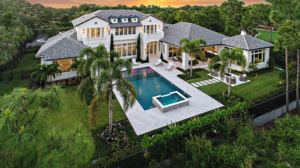 Transitional Estate Home - Transitional - Exterior - Miami - by Village ...