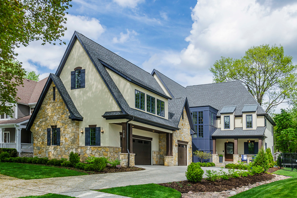 Transitional Farmhouse - Transitional - Exterior - Chicago - by Derrick ...
