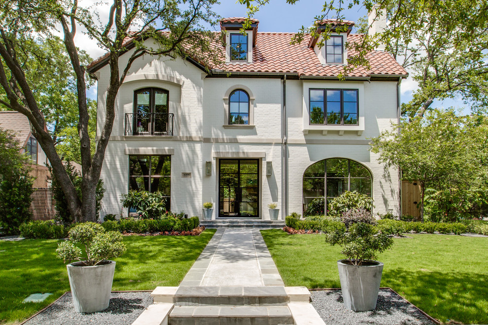 Transitional Home in Highland Park, Texas - Contemporary - Exterior ...