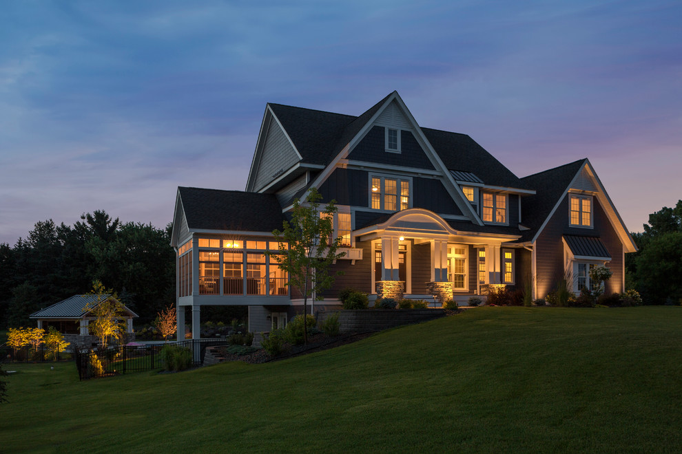 Transitional Home with Screen Porch - Transitional - Exterior ...