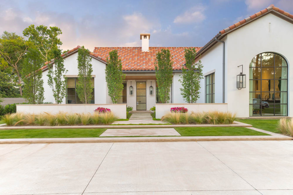 Transitional Mediterean Style Home in PH - Mediterranean - Exterior ...