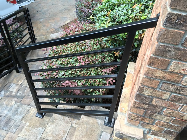 Transitional Powder-Coated Steel Railing - Transitional - House ...