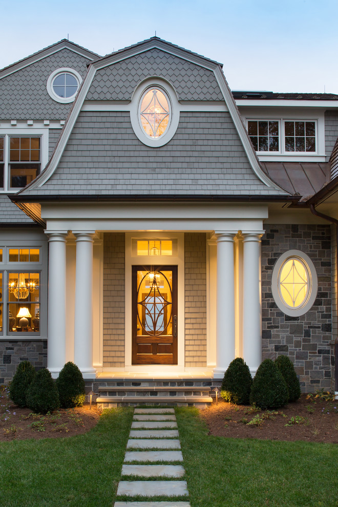 Transitional shingle style home - Beach Style - Exterior - Baltimore ...