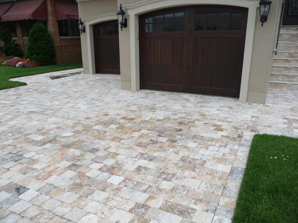 Travertine Pavers Driveway - Traditional - Exterior - Philadelphia - by ...
