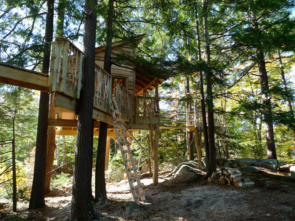 Tree house at Lake Winnipesaukee - Rustic - Exterior - Manchester - by ...