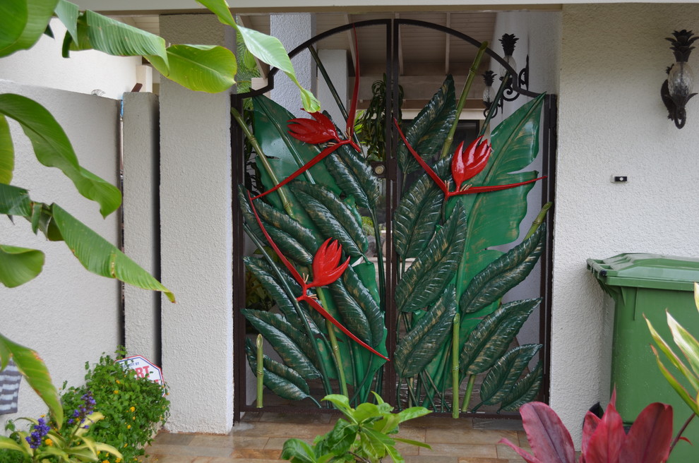 Tropical Entry Gates - Tropical - Exterior - Hawaii - by Fusion Art 808 ...