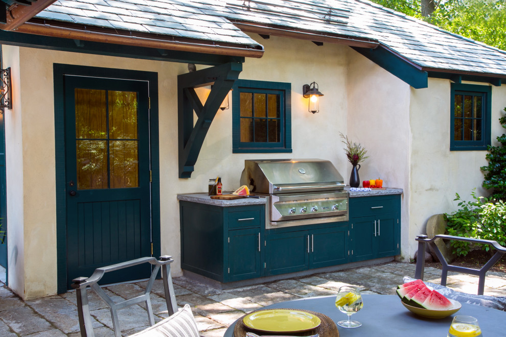 Tudor Revival - Backyard - Traditional - Exterior - Boston - by Frank ...