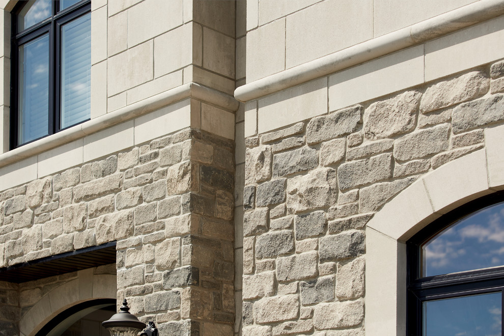 Tumbled Vintage / Mystick Grey Brick & Arriscraft Building Stone Home ...