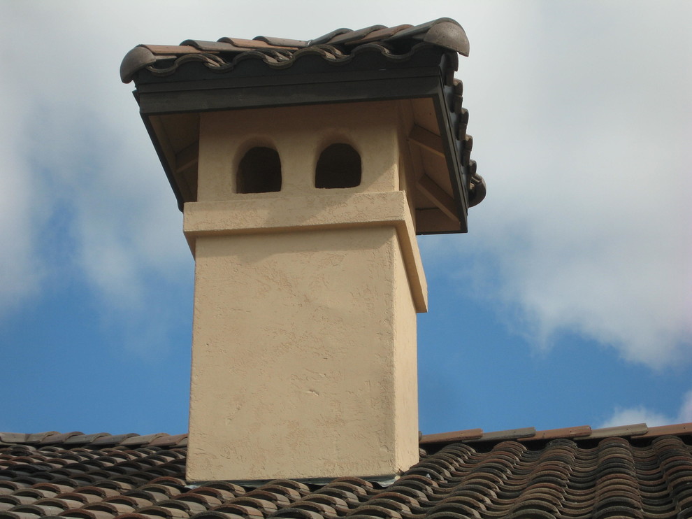 Tuscan fireplace chimney - Mediterranean - Exterior - Sacramento - by ...
