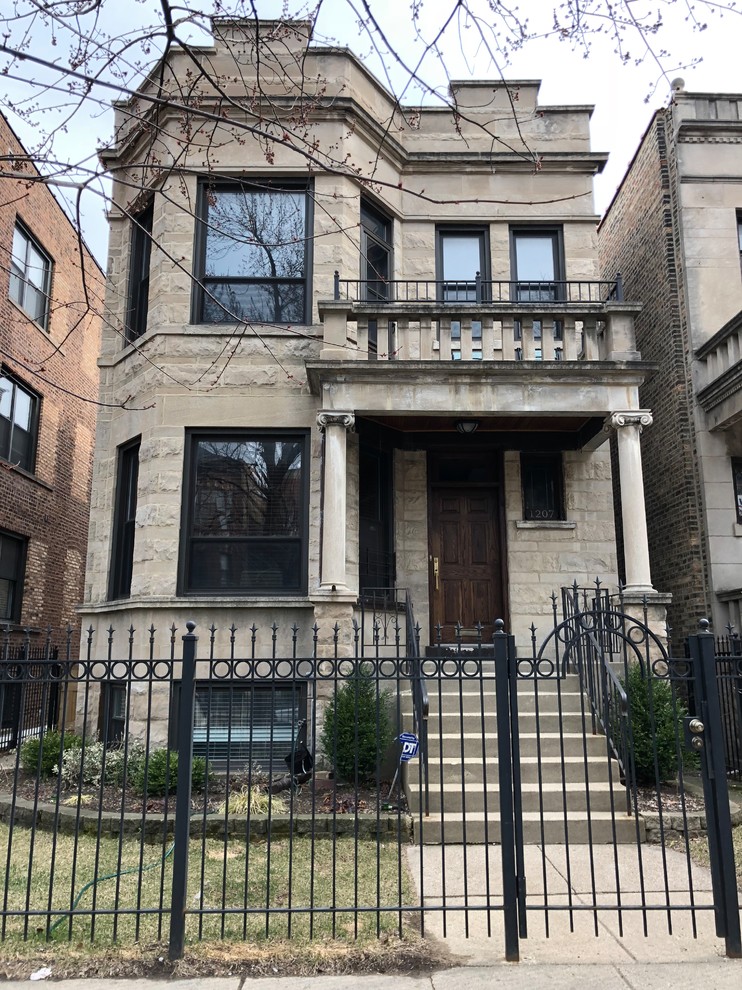 Two Flat to SIngle Family Deconversions - Traditional - Exterior ...