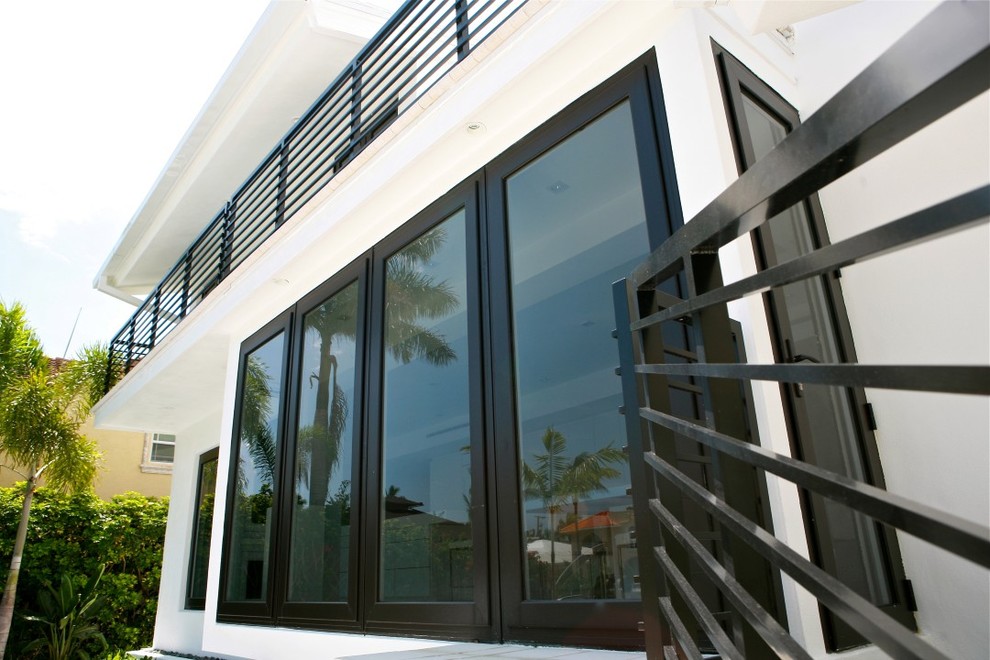 Two Tone Impact Window Project - Modern - Exterior - Miami - by Impact ...