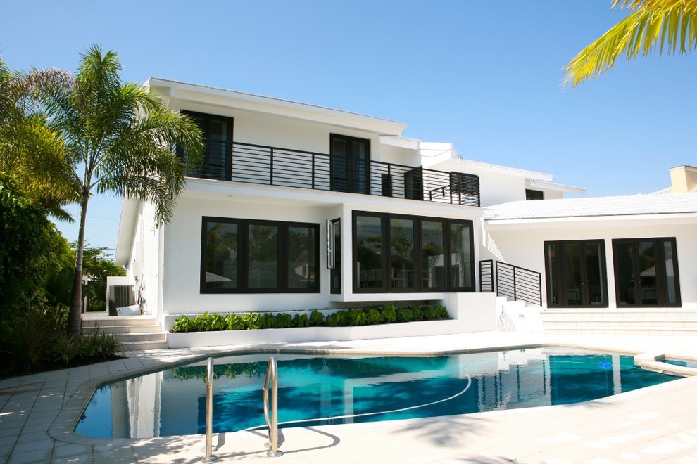 Two Tone Impact Window Project - Modern - Exterior - Miami - by Impact ...