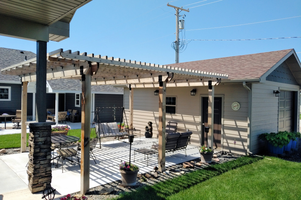 Unattached garage with pergola covered patio. - Exterior - Other - by ...