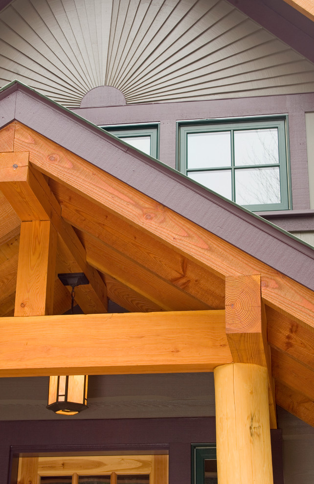 Unique Hybrid of Conventional, Timber and Log Framed Home - Rustic ...