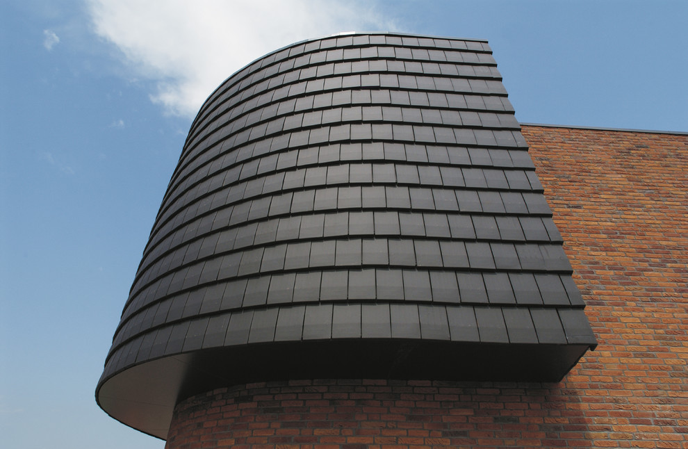 Vertical Tiling with Clay Roof Tiles - Modern - House Exterior ...