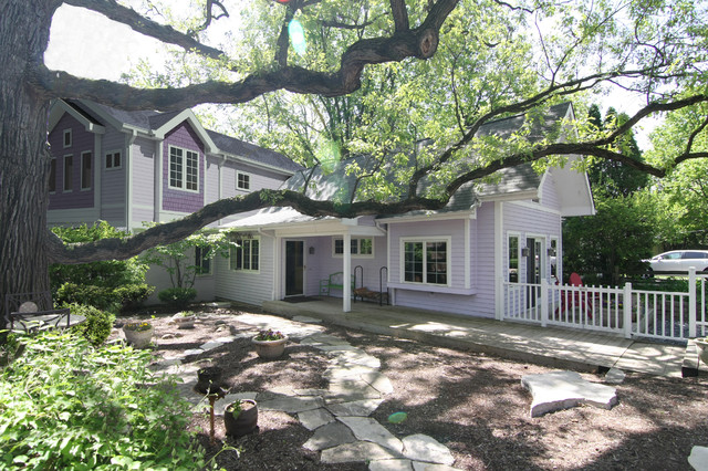 View of Front Elevation through tree - Arts & Crafts - House Exterior ...