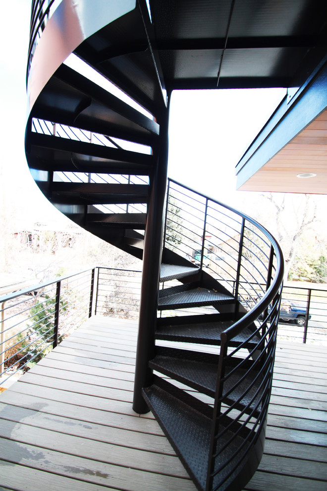 Vine Street-Exterior Spiral Staircase - Modern - Staircase - Denver ...