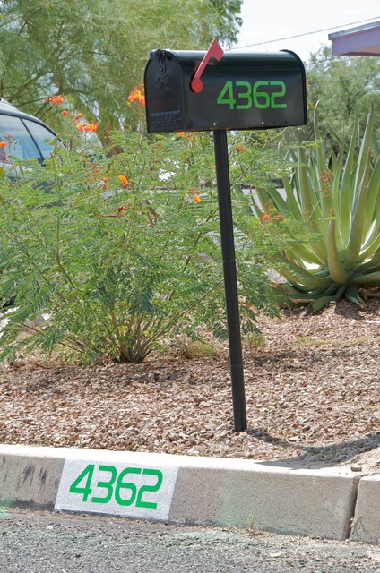 vinyl mailbox numbers and curb stencil - Modern - Garden - Phoenix - by ...