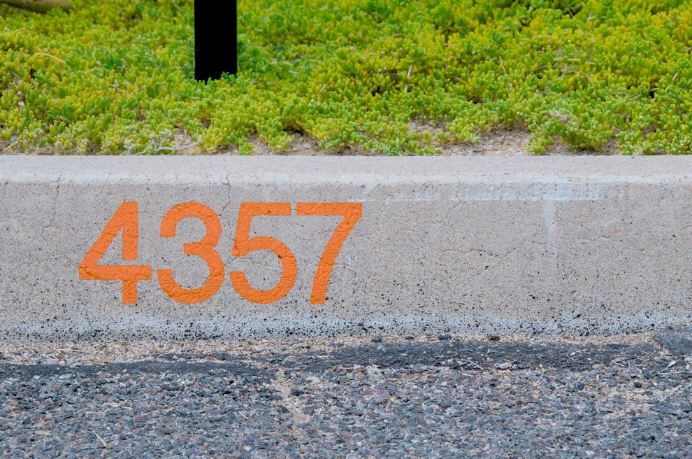 vinyl mailbox numbers and curb stencil - Modern - Exterior - Phoenix ...