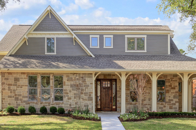 Walnut Bend - Craftsman - Façade - Houston - par Crafted Custom Homes ...