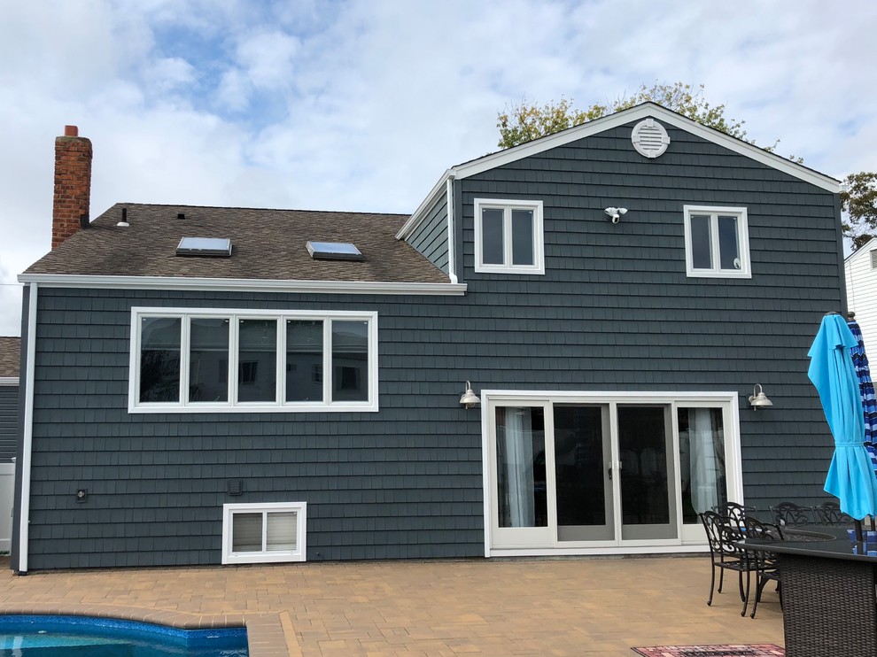 Wantagh Siding - Midnight Blue Shakes | Alpha Windows & Siding ...