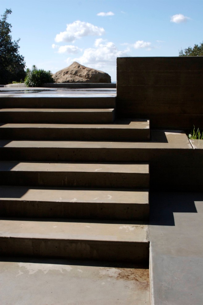 Washed and Exposed Concrete - Architectural Steps - Modern - Exterior ...