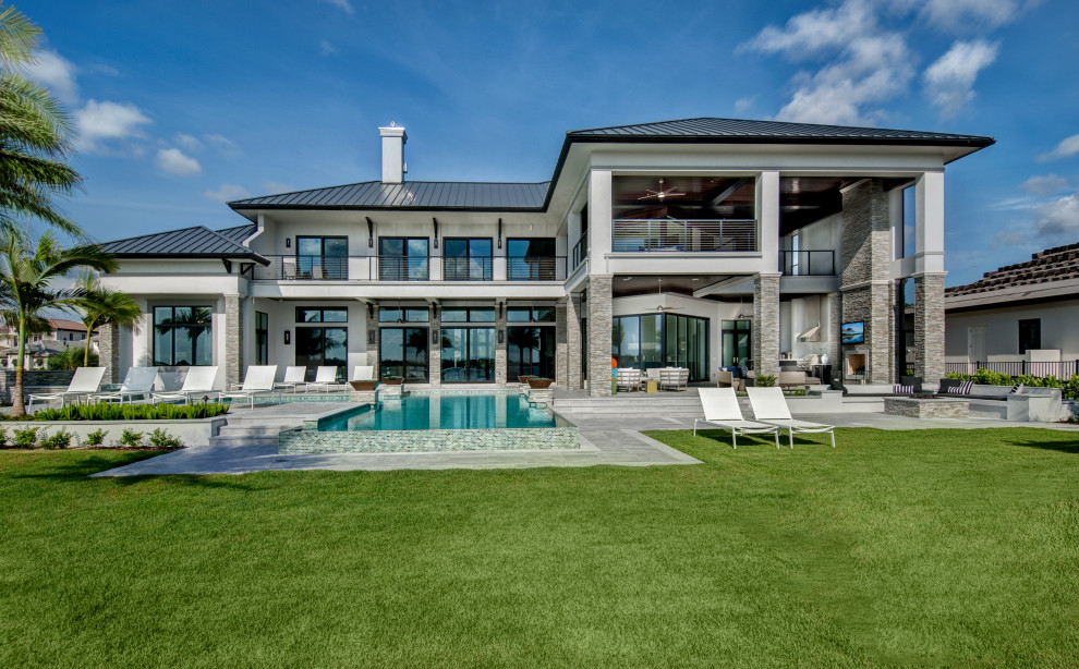 Waters Edge Rear Elevation - Contemporary - House Exterior - Miami - by ...