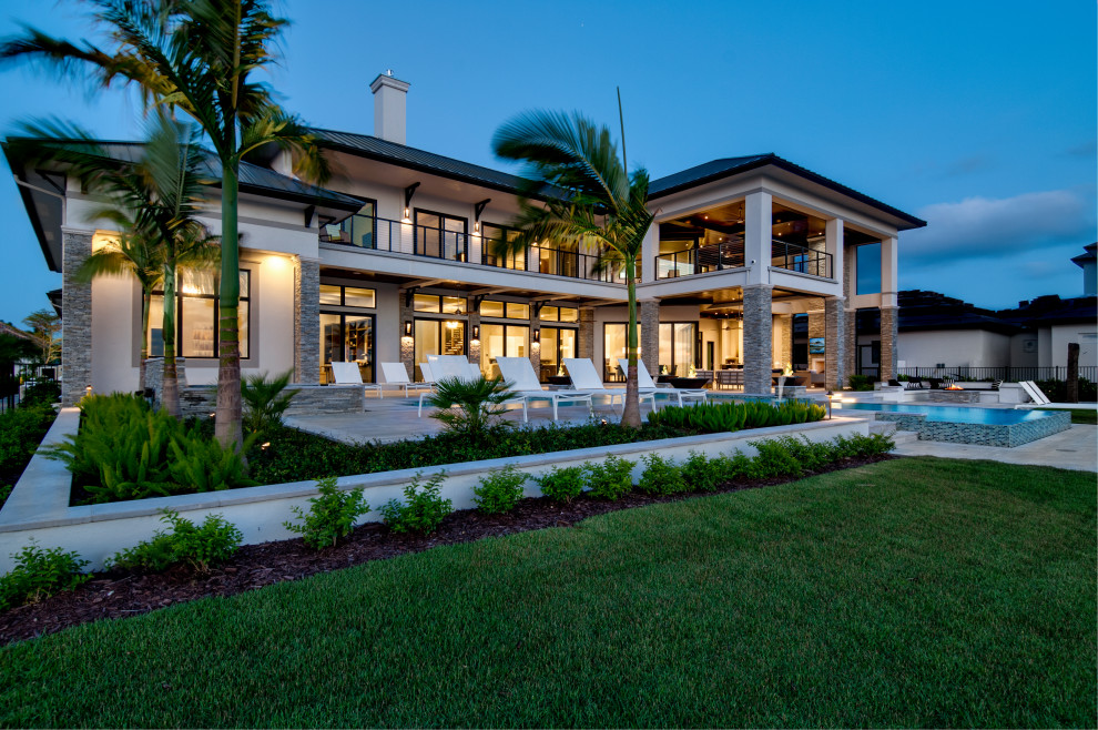 Waters Edge Rear Elevation - Contemporary - House Exterior - Miami - by ...