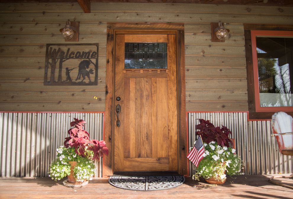 Weathering Steel Corrugated Wainscot - Rustic - Exterior - Other - by ...