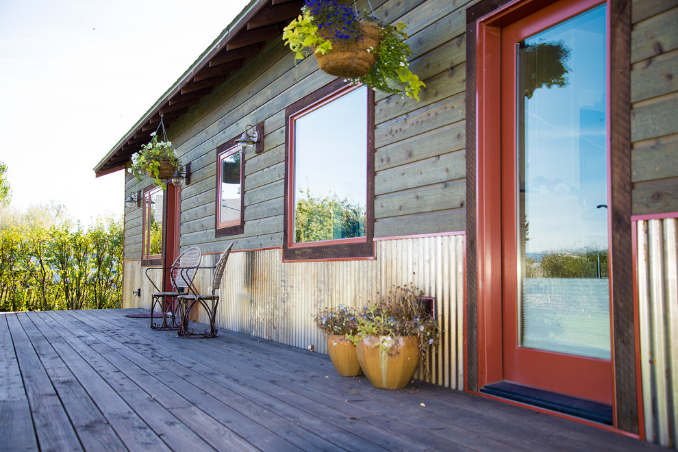 Weathering Steel Corrugated Wainscot - Rustic - Exterior - Other - by ...
