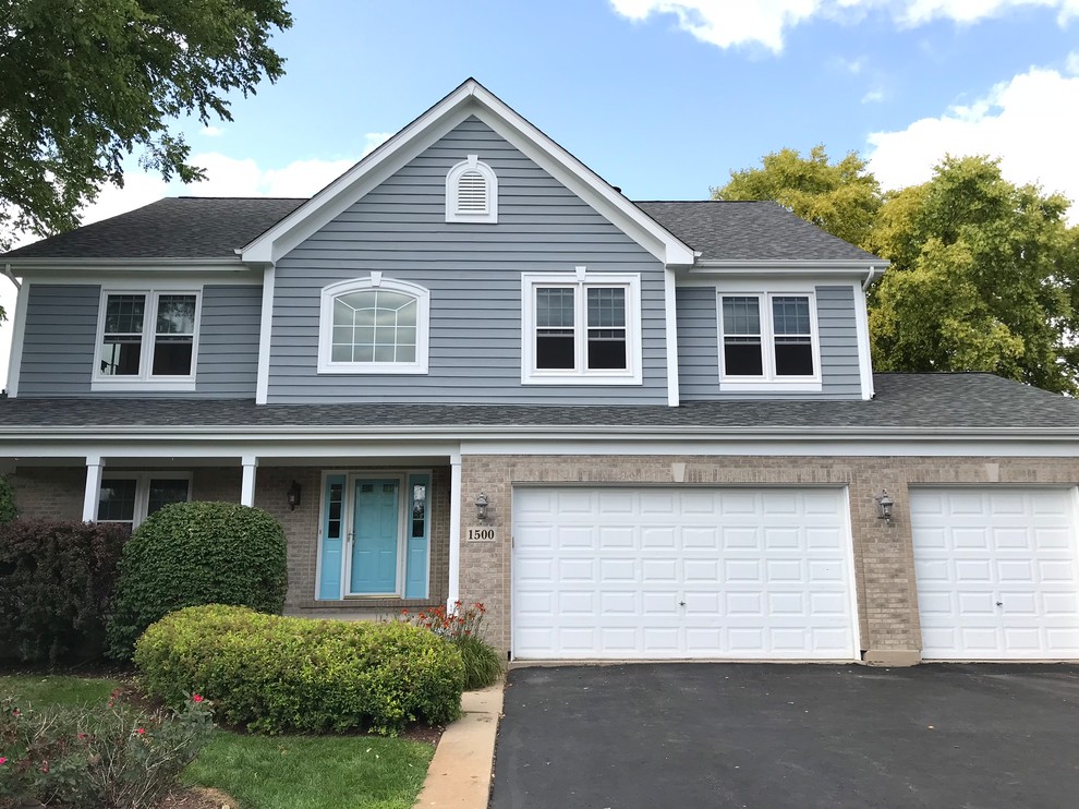 Welcoming and Bold Front Door - Traditional - House Exterior - Chicago ...