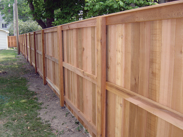 Western Red Cedar Privacy Fence with PostMaster® Steel Fence Post ...