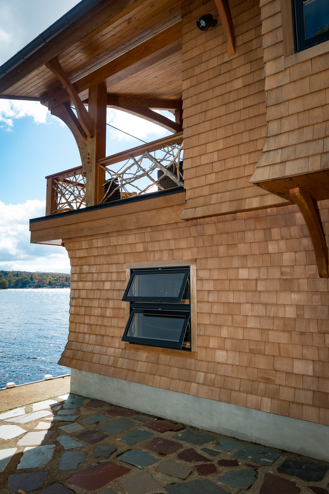 Western Red Cedar Shingles - Rustic - House Exterior - Newark - by ...