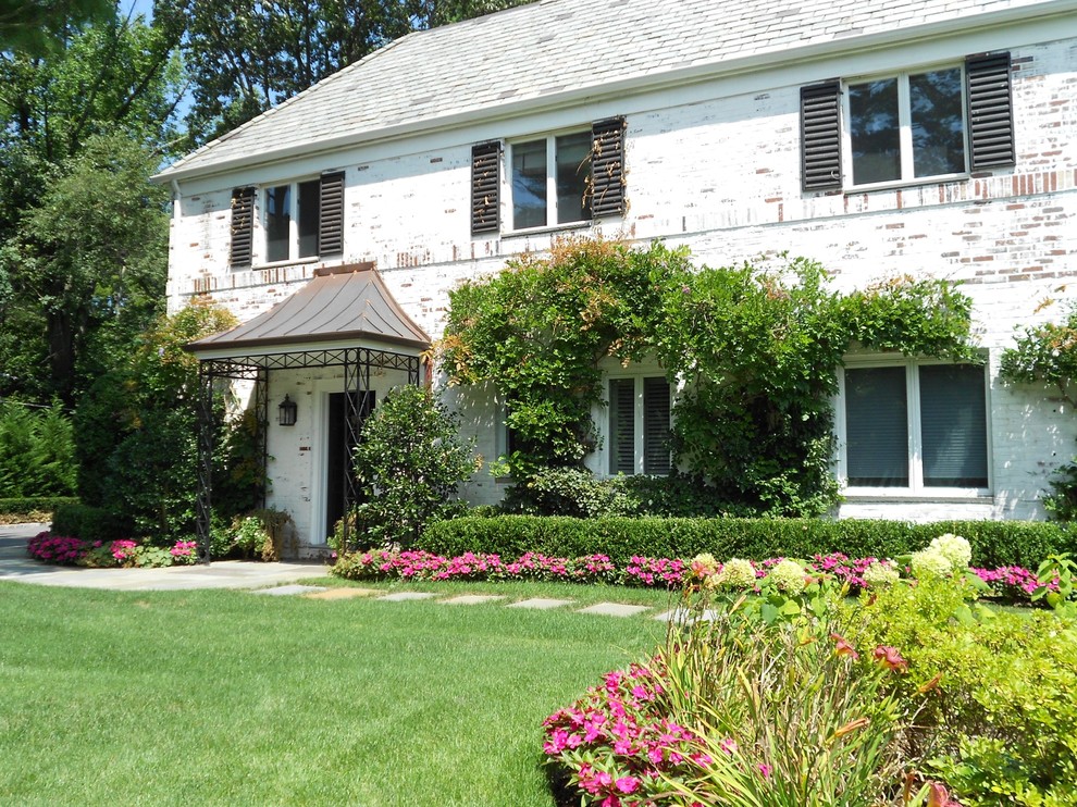 White Brick Manor - Traditional - Exterior - New York - by Landscape ...