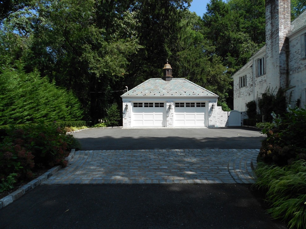 White Brick Manor - Traditional - Exterior - New York - by Landscape ...