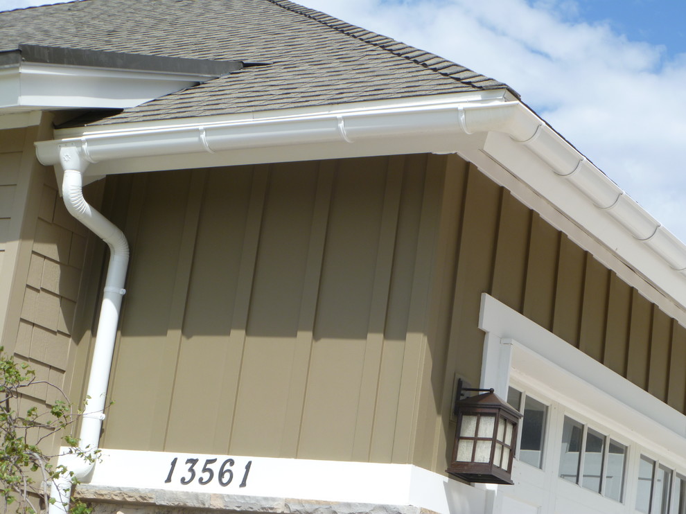White Half Round Aluminum Rain Gutters - Traditional - Exterior - Salt ...