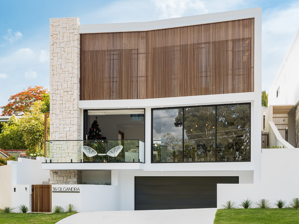 White Stone - - Modern - Exterior - Brisbane | Houzz