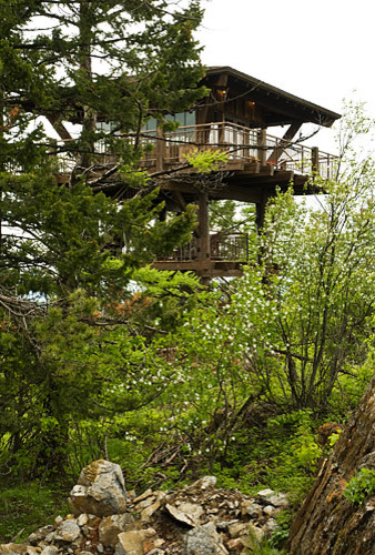 Whitefish, Montana Family Lookout Tower - Montagne - Façade - Jackson ...