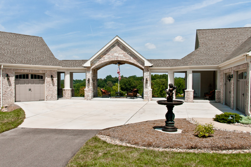 Wildwood New Entrance Pavilion and Garage - Traditional - Exterior - St ...