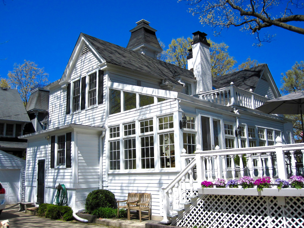 Wilmette, IL Colonial Traditional Style House Exterior Remodel ...