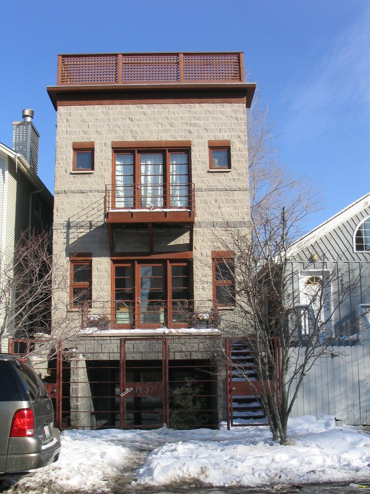 Winter Facade - Contemporary - Exterior - Chicago - by David W Crookall ...
