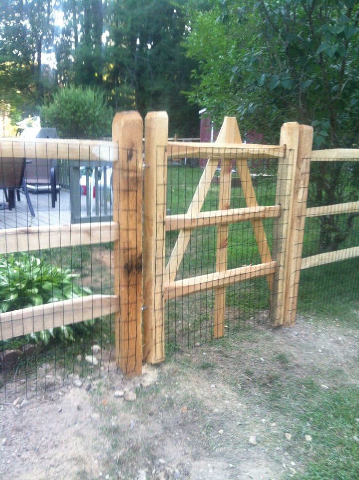 Wolcott Rustic Split Rail Fence - Rustic - Exterior - New York - by ...