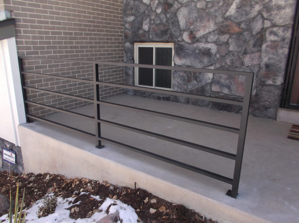 wrought iron and pre-fab steel fences - Modern - Exterior - Denver - by ...