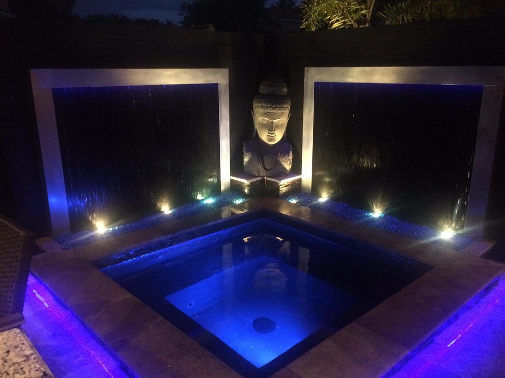 Zen Garden custom water feature - Contemporary - Pool - Miami - by The ...