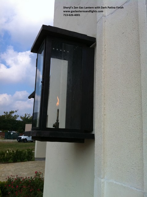 Zen Transitional Gas Lanterns, Modern Gas Lights - Contemporain ...