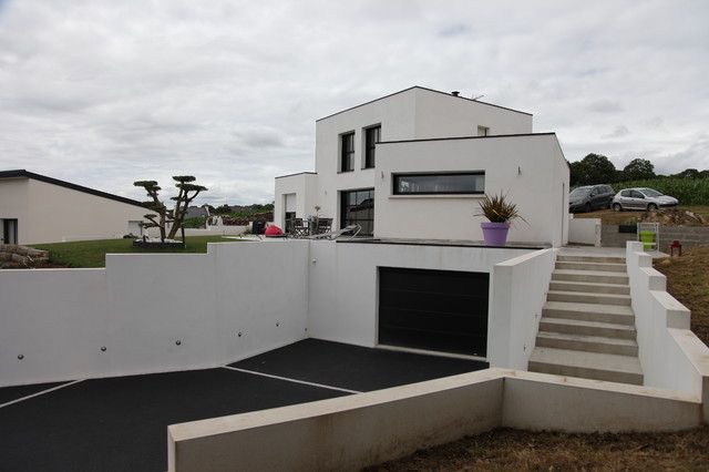 Maison Moderne Toit Terrasse - Contemporáneo - Fachada - Brest - de ...