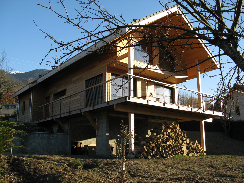 Pignon Ouest avec sa vue imprenable sur la vallée. - Montagne - Façade ...