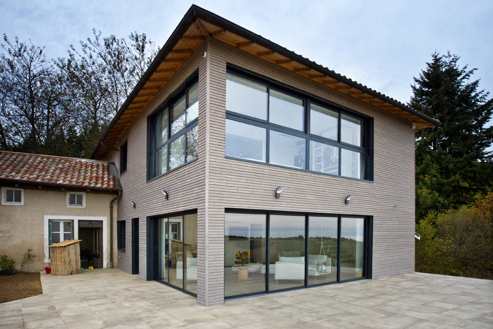 Rénovation d'une grange - Contemporary - Exterior - Lyon - by Optiréno ...