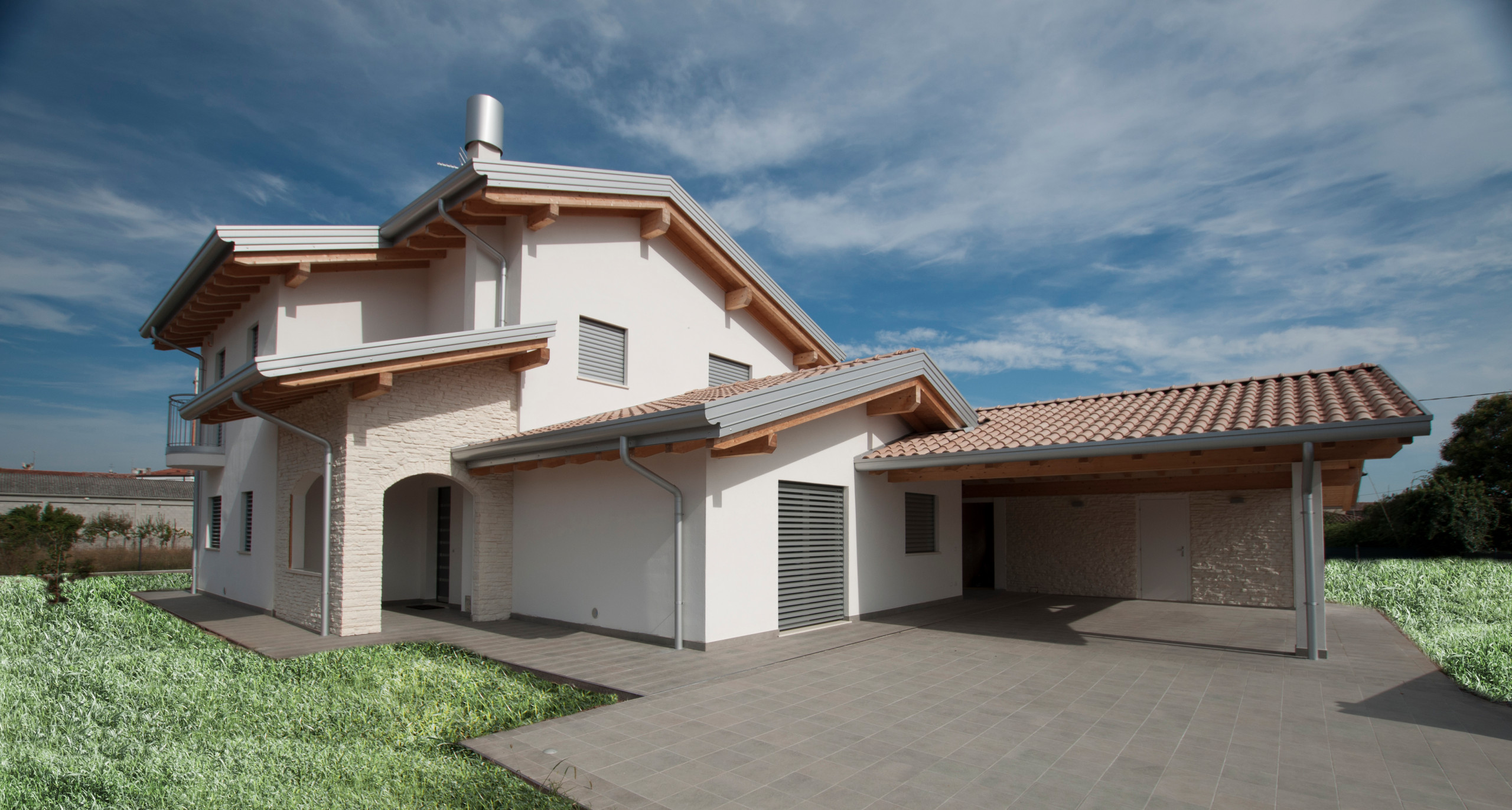 Combinazioni Di Colori Della Casa Dal Tetto Rosso