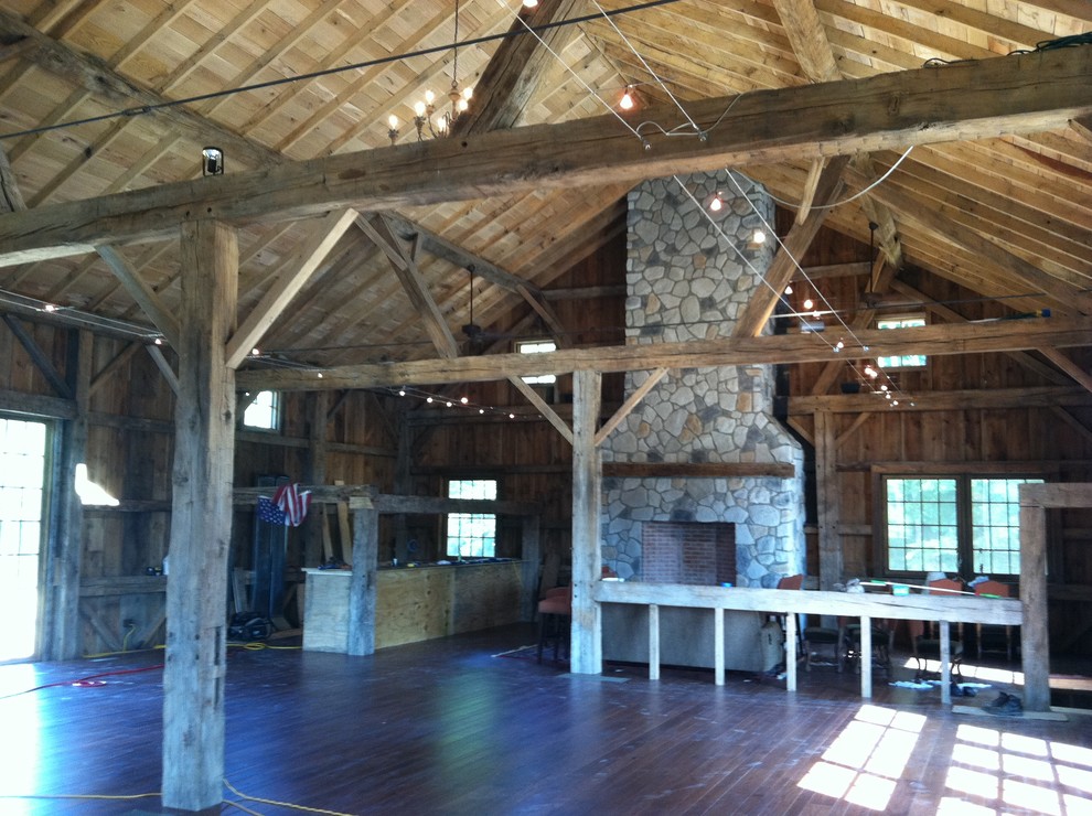1830 Barn Moving and Conversion - Traditional - Family Room - Columbus ...